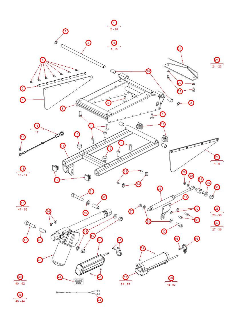 Legacy Seating System Parts